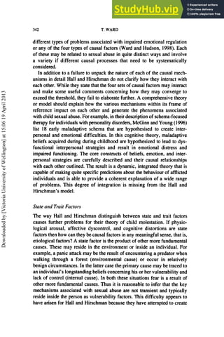 A Critique Of Hall And Hirschman S Quadripartite Model Of Child Sexual Abuse | PDF