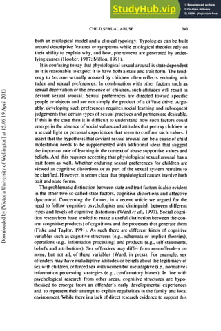 A Critique Of Hall And Hirschman S Quadripartite Model Of Child Sexual Abuse | PDF