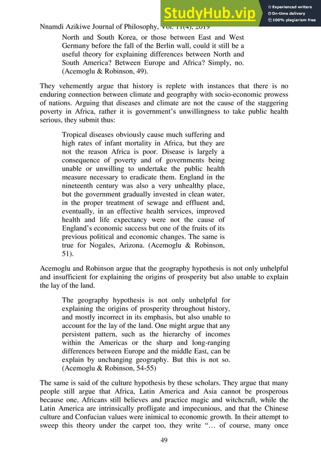 A Critique Of The Critical Theories Of Acemoglu And Robinson | PDF