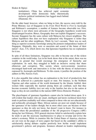 A Critique Of The Critical Theories Of Acemoglu And Robinson | PDF