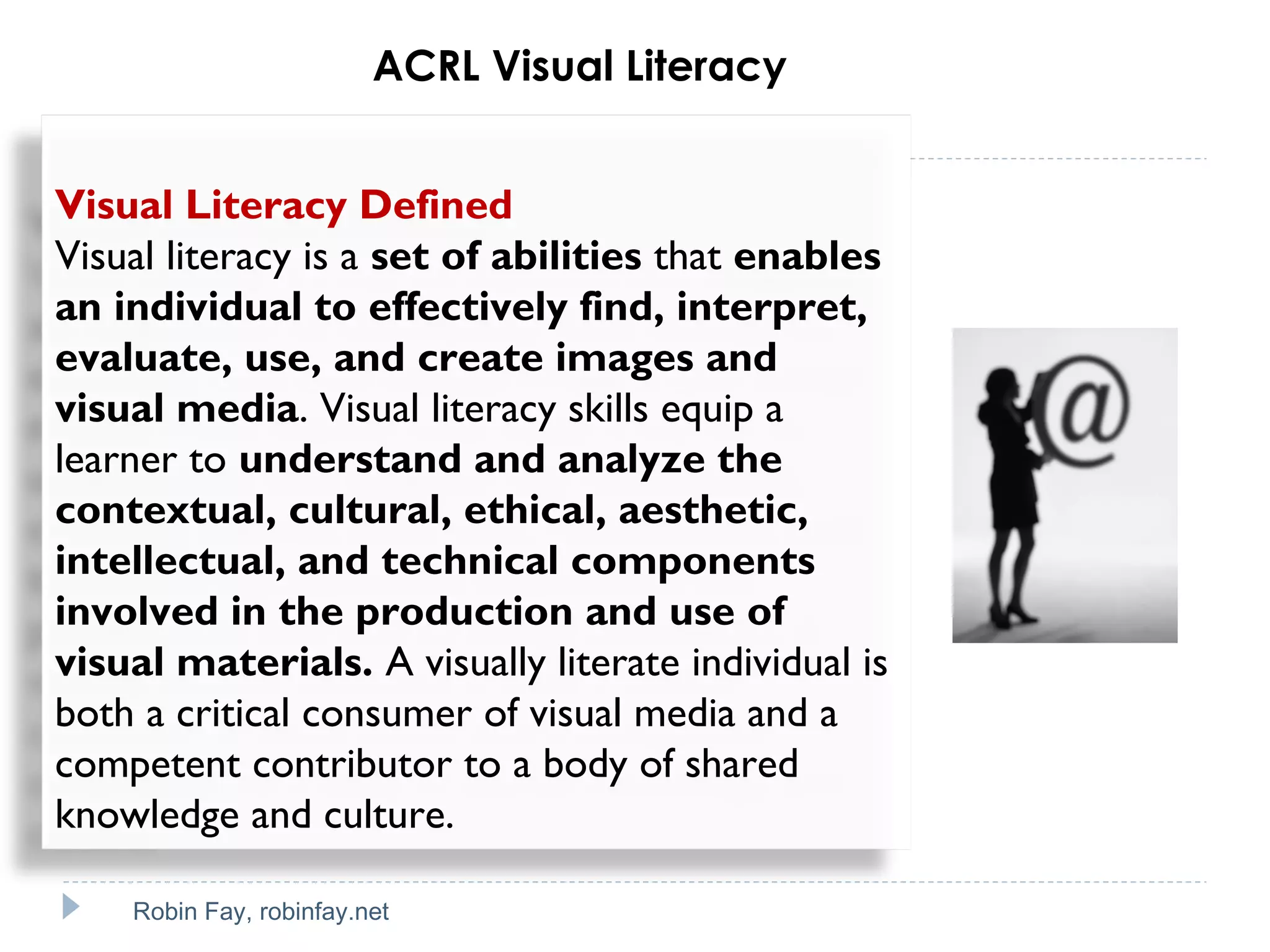 Visual literacy standards and metadata | PPT
