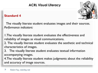 Visual literacy standards and metadata | PPT