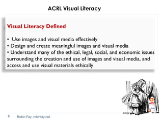 Visual literacy standards and metadata | PPT