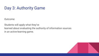 Transforming First-Year Information Literacy: Understanding Authority ...