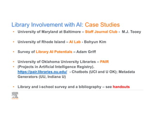Impact of Artificial Intelligence (AI) on Libraries | PDF