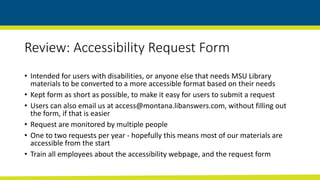 Connecting Users with Disabilities to Accessibility Services with ...
