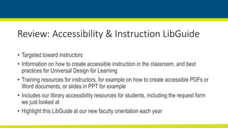 Connecting Users with Disabilities to Accessibility Services with ...
