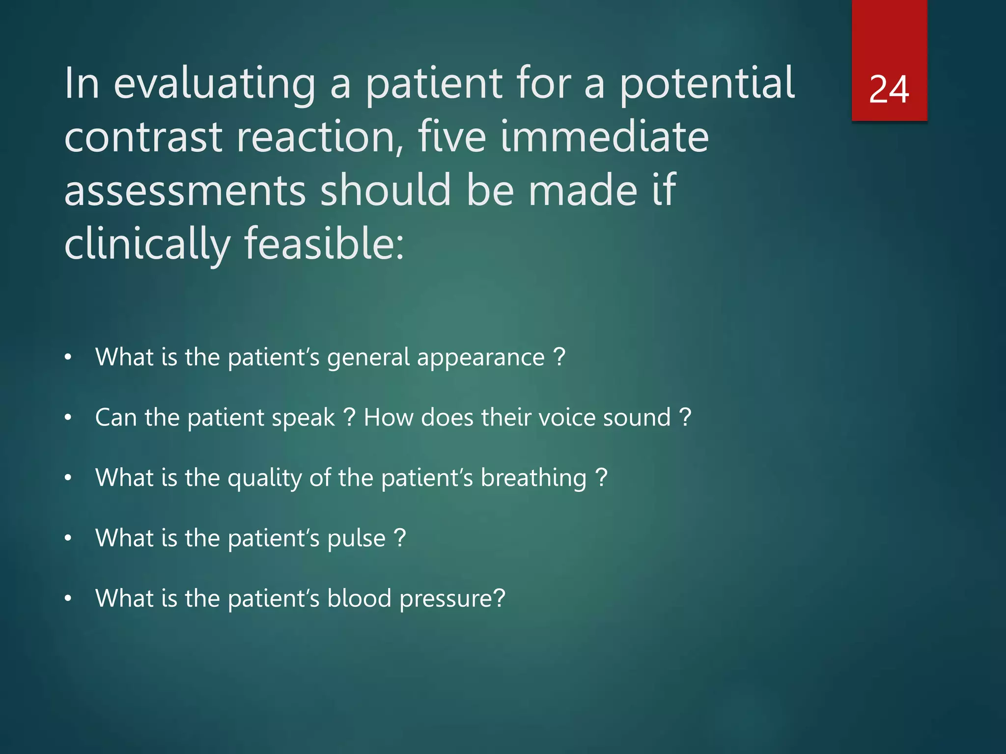 Contrast Media ACR guidelines 2022. | PPTX