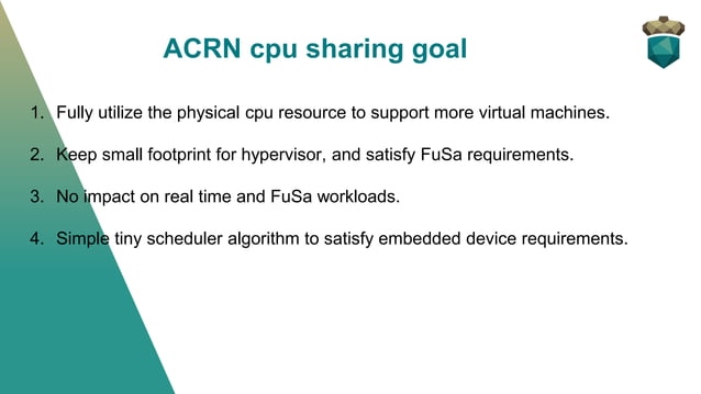 Project ACRN schedule framework introduction | PPT