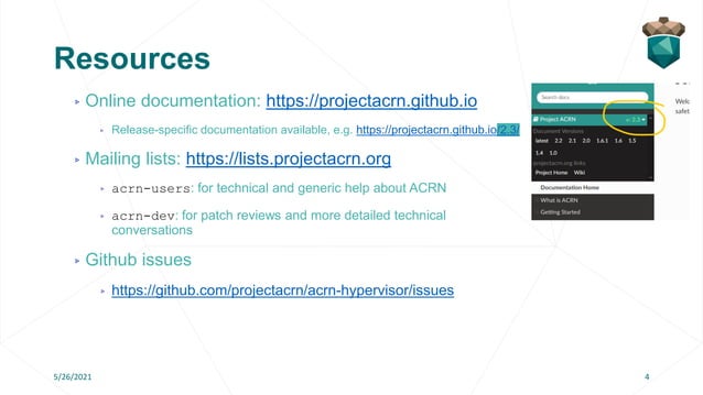 ACRN vMeet-Up EU 2021 - community and development model | PPT