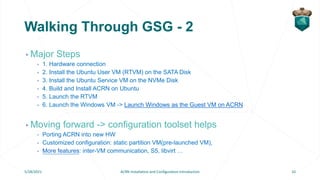 ACRN vMeet-Up EU 2021 - installation and configuration introduction | PPT