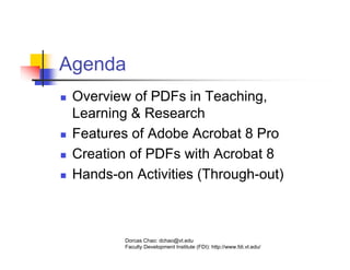 Adobe Acrobat 9: Creating PDF Files for Instruction | PPT