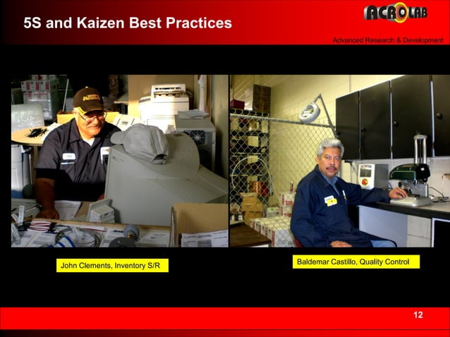 5s, Kaizen, Kanban and Best Quality Practices at Acrolab R&D/Mfg Centre ...