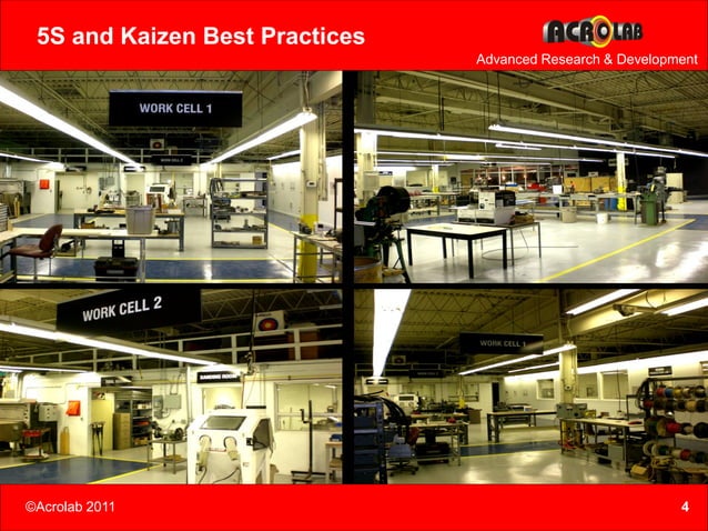 5s, Kaizen, Kanban and Best Quality Practices at Acrolab R&D/Mfg Centre | PPT
