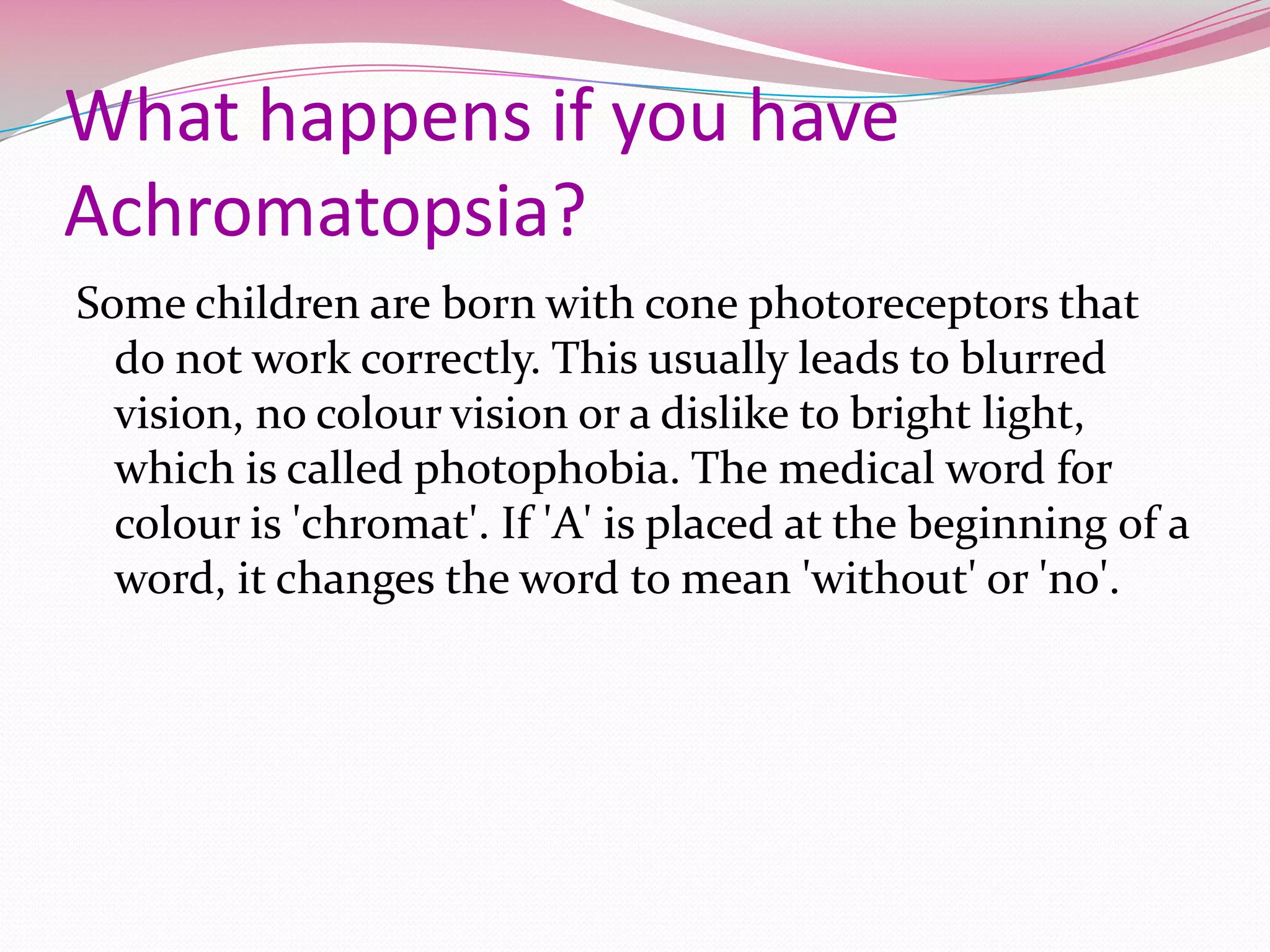 Acromatopsia | PPTX