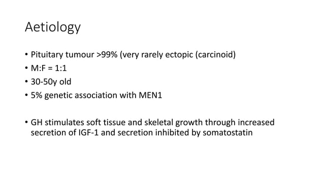 Acromegaly PPT Clinical Practice endocrinology | PPTX | Endocrine and ...