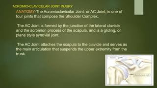 Acromio clavicular joint injury | PPTX