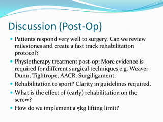 Acromioclavicular joint injury Andrew Gardner NWULG | PPTX