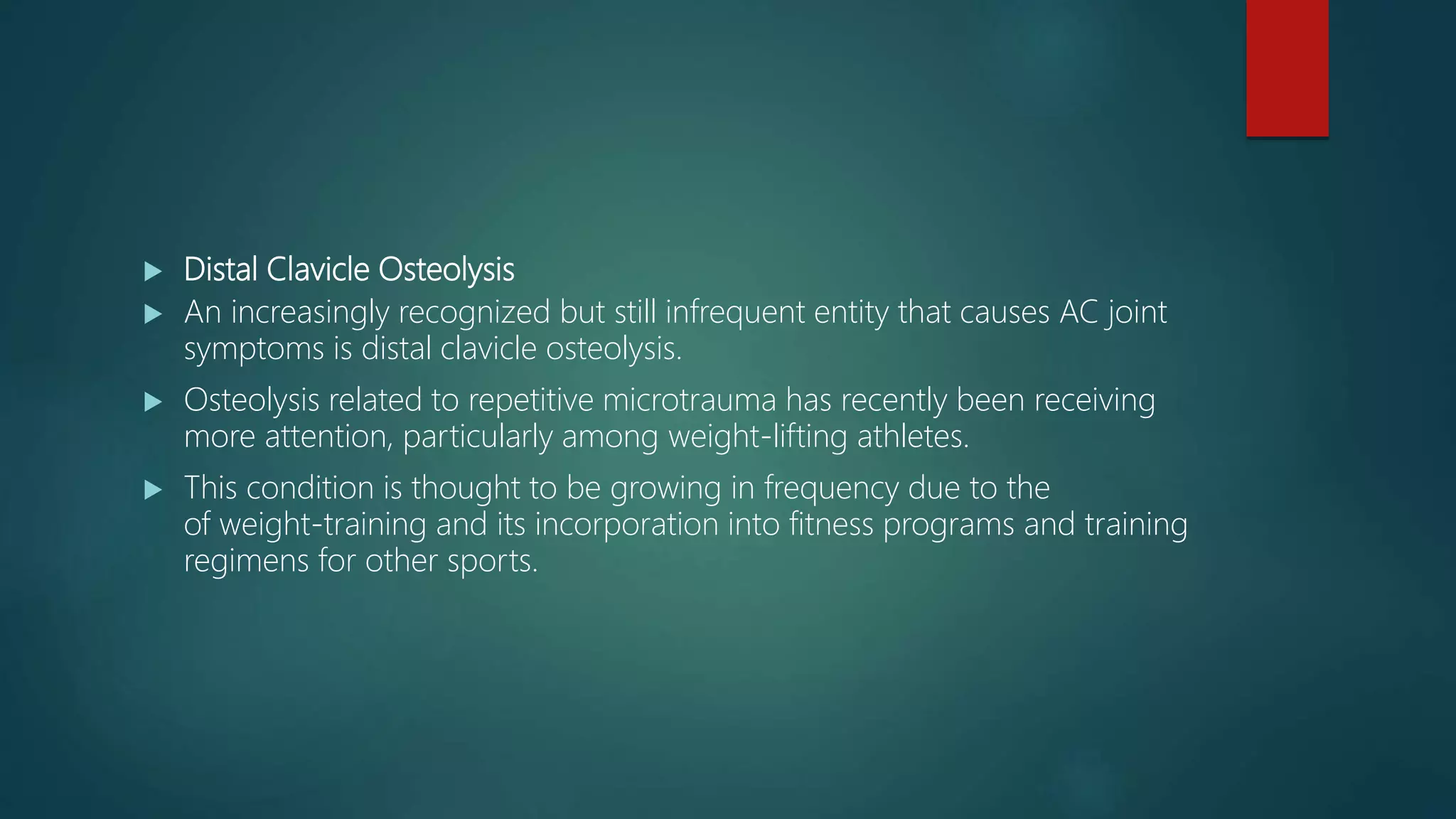 Acromioclavicular joint arthritis | PPTX | Death, Injury, or Military ...