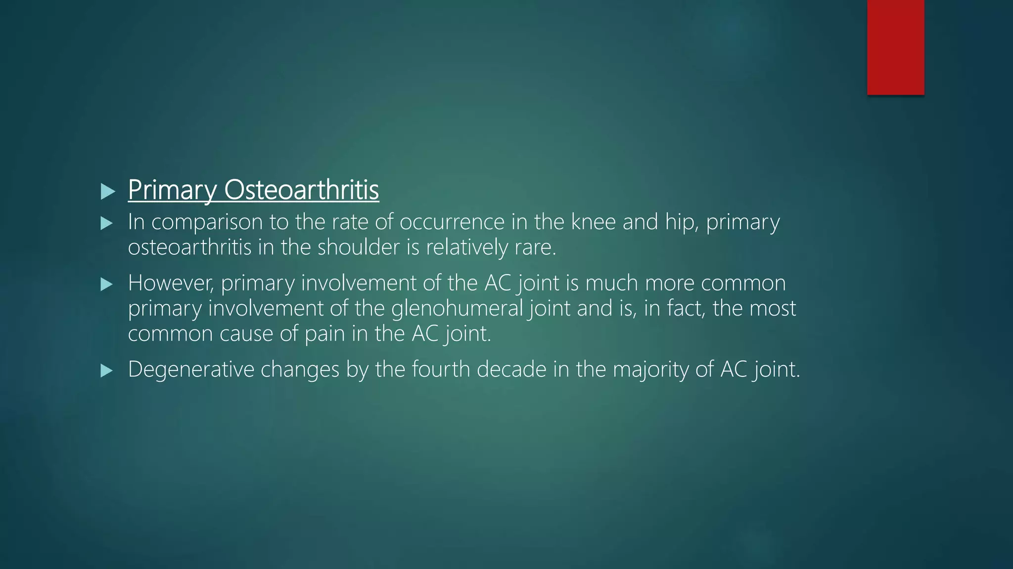 Acromioclavicular Joint Arthritis Ppt