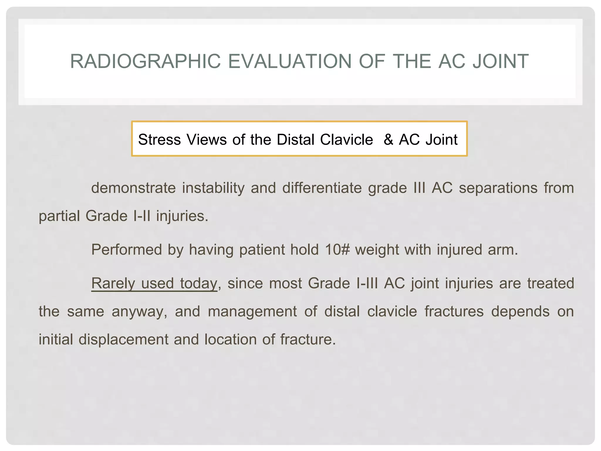 Acromioclavicular joint injury | PPTX