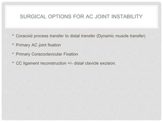 Acromioclavicular joint injury | PPTX