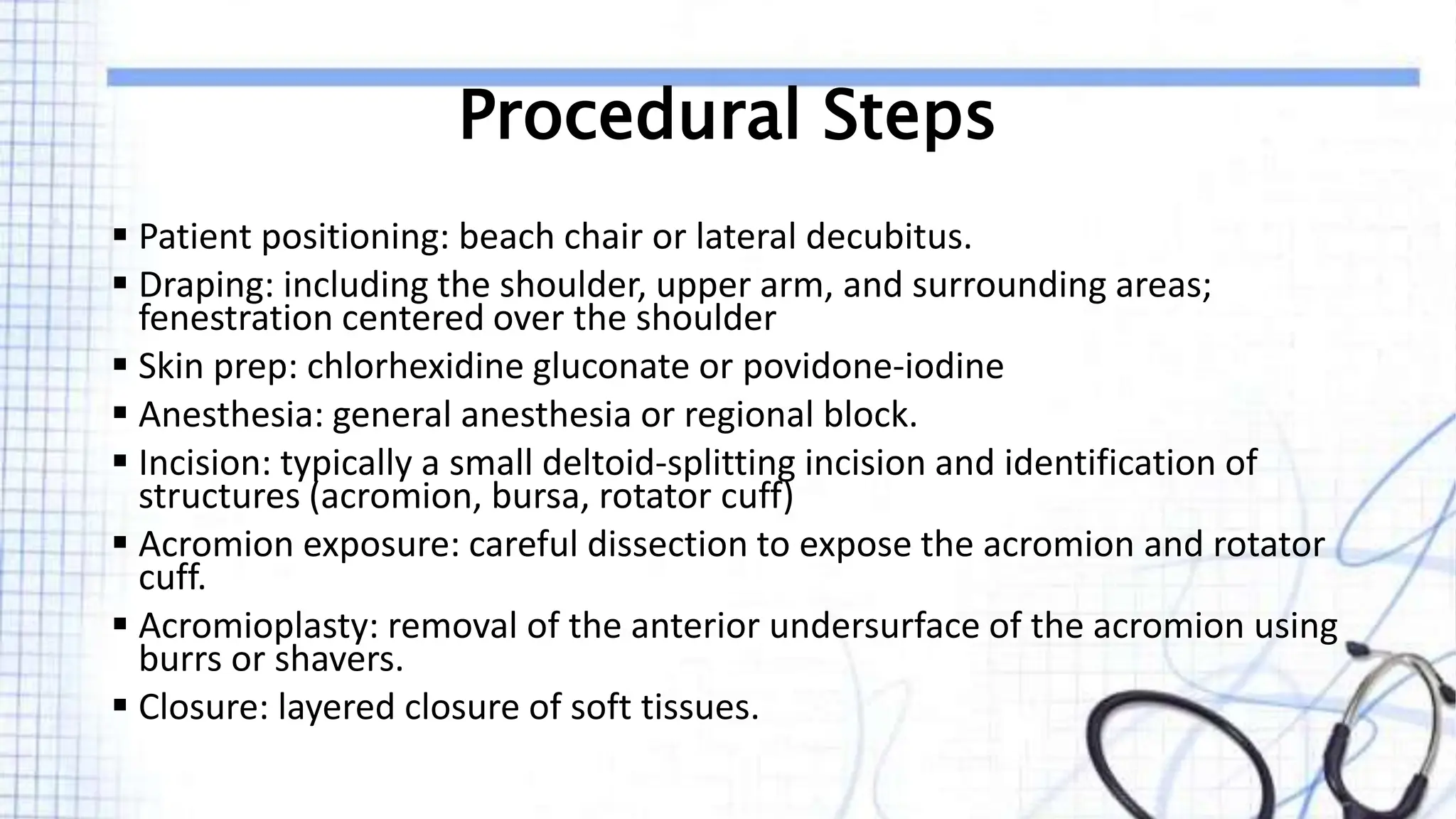 Open Acromioplasty Corrects shoulder impingement syndrome1.pptx