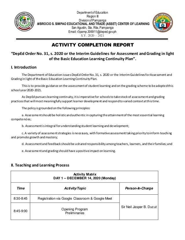 Acr on deped order no. 31 s. 2020