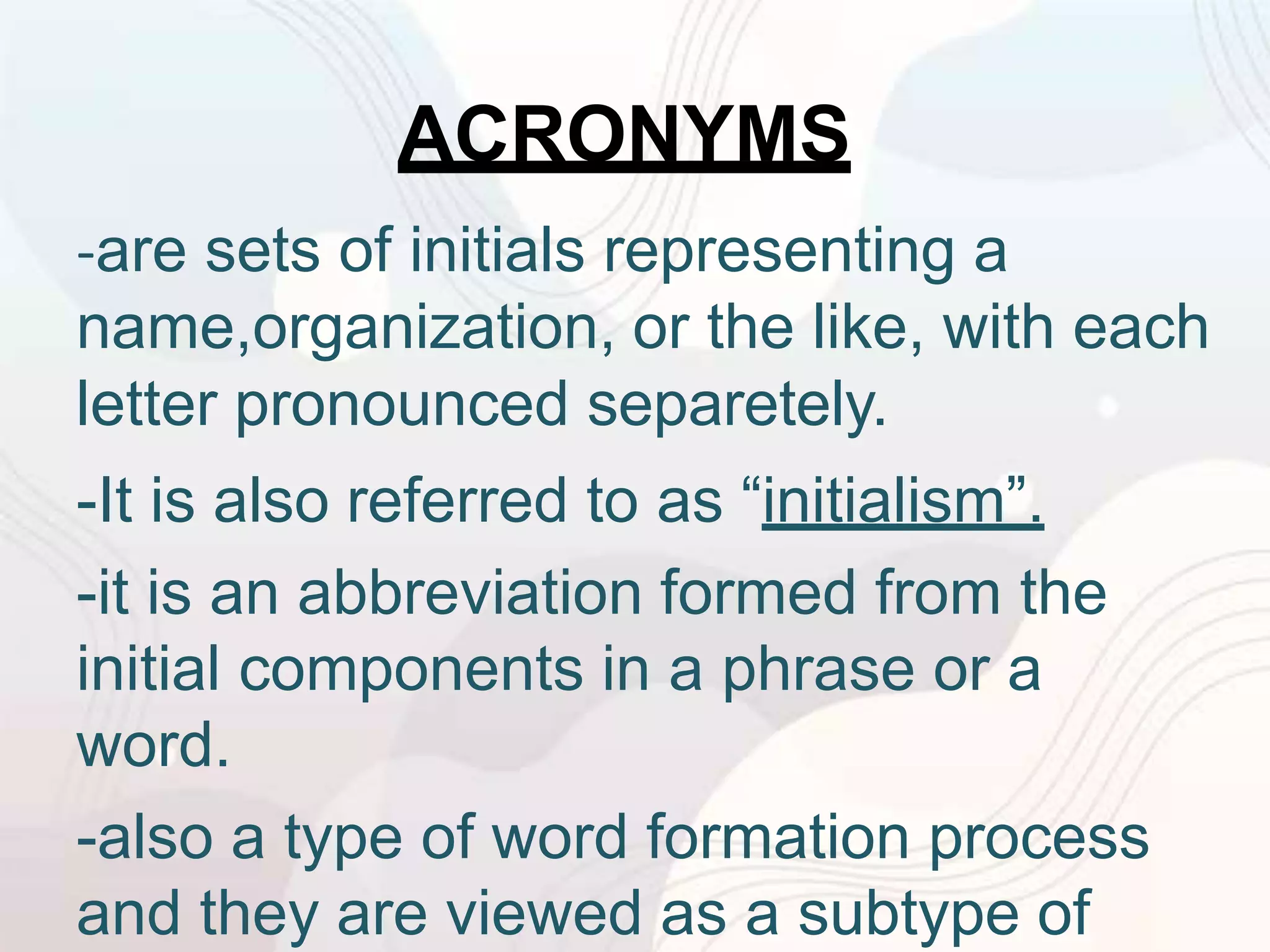 Acronyms | PPTX