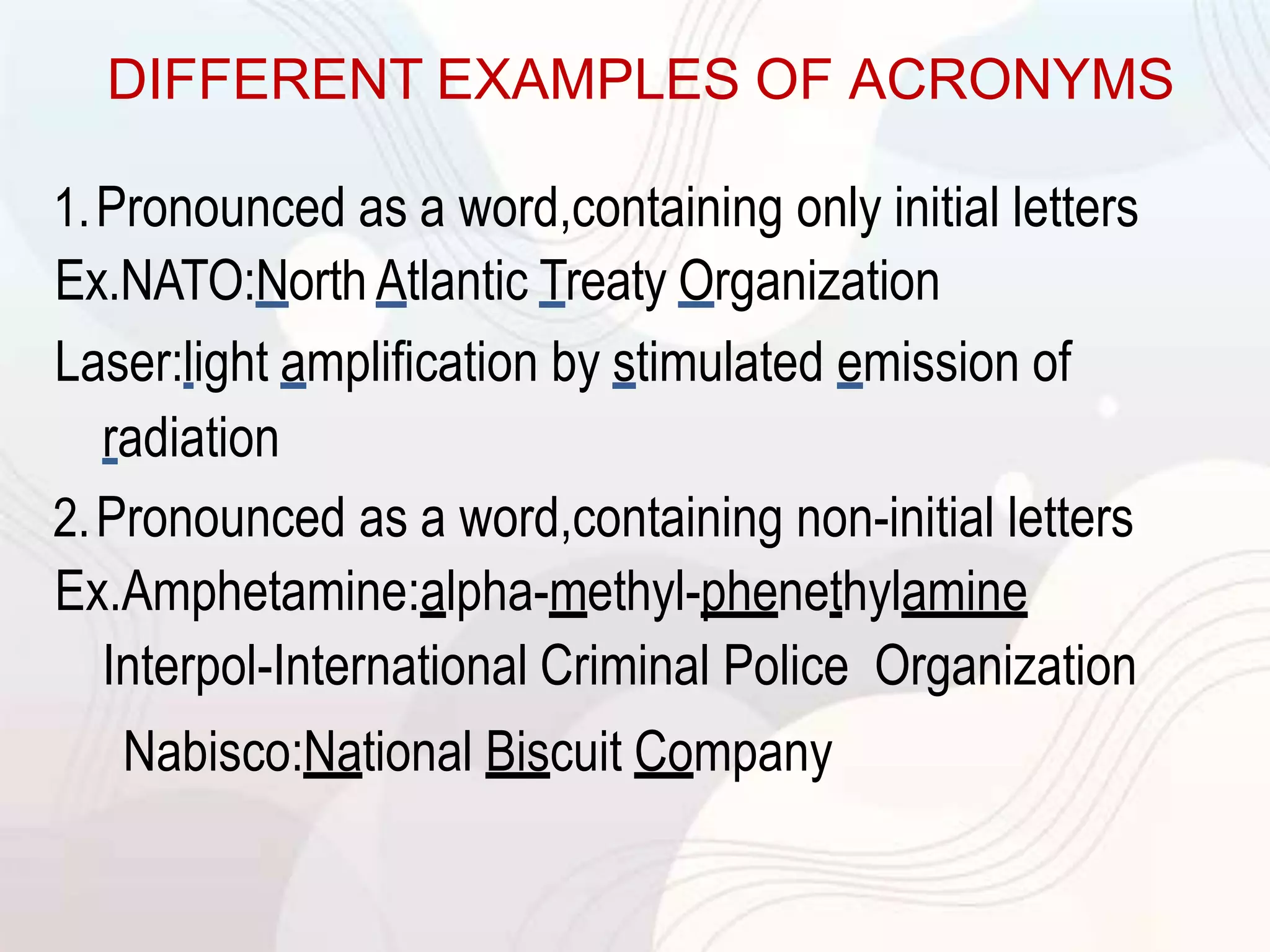 Acronyms | PPTX