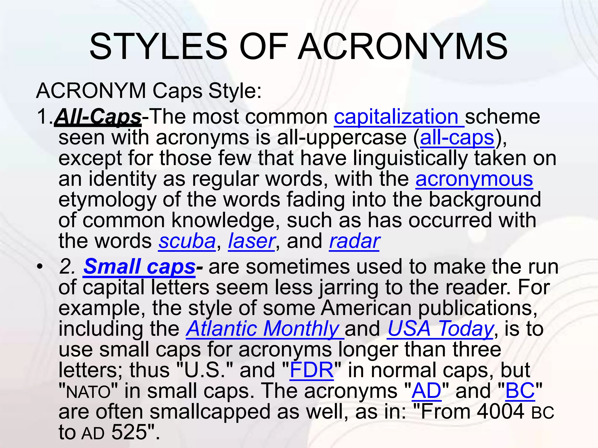 Acronyms | PPTX
