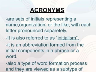 Acronyms | PPTX