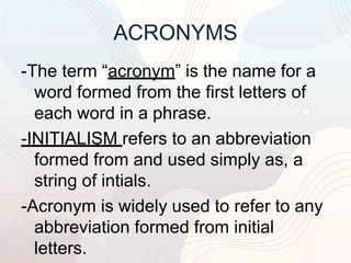 Acronyms | PPTX