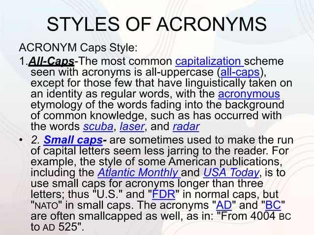 Acronyms | PPTX