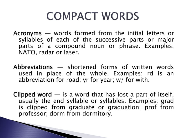 Acronyms and Abbreviations (English Language) | PDF