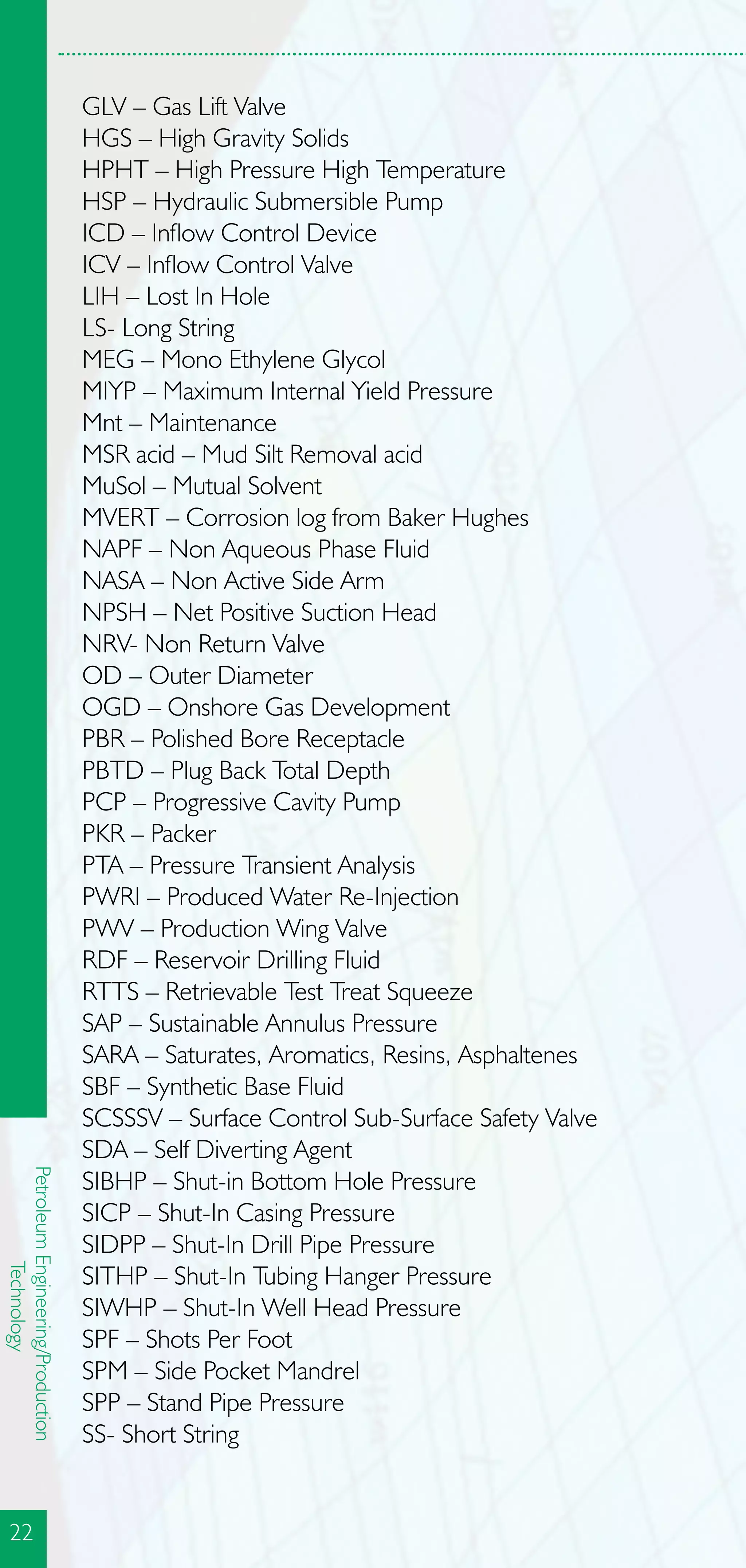Acronyms gas and oil industry | PDF