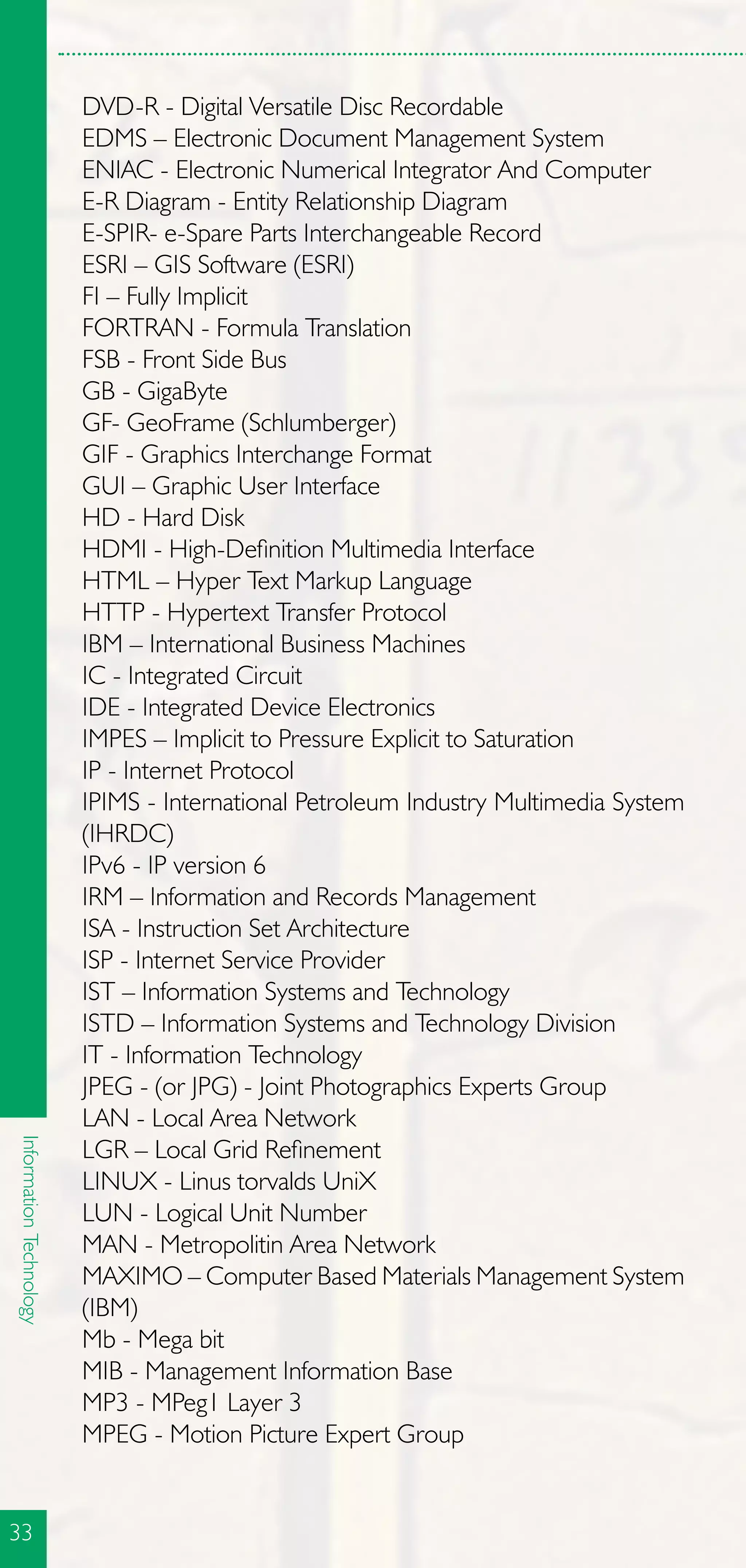 Acronyms gas and oil industry | PDF