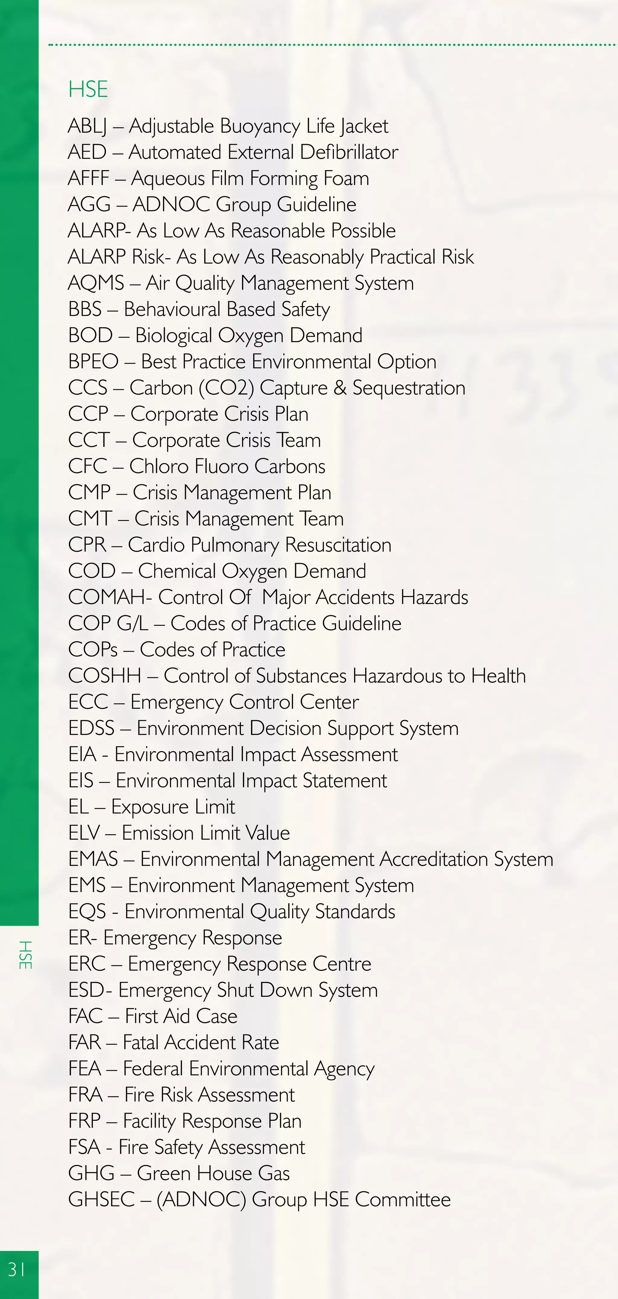 Acronyms gas and oil industry | PDF