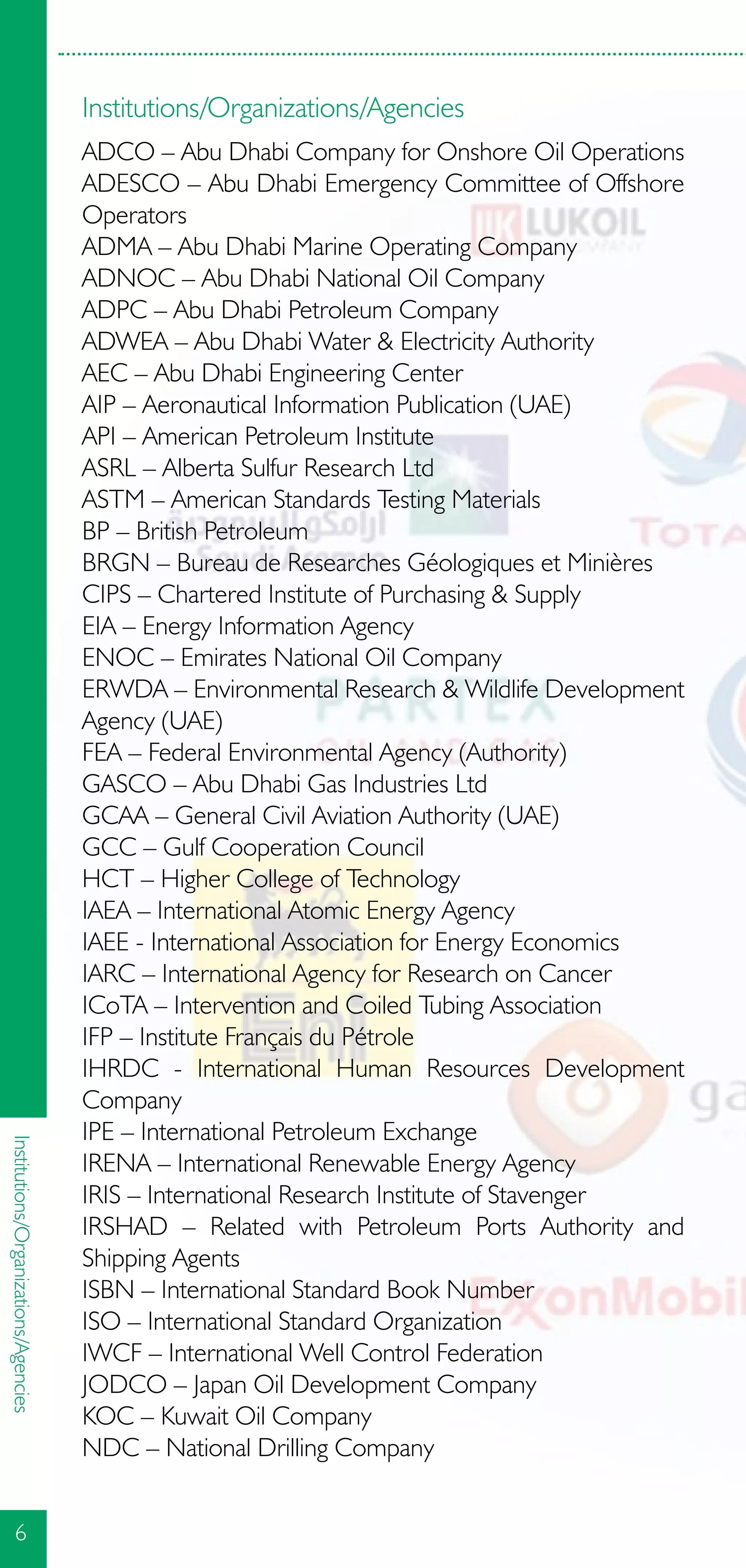 Acronyms gas and oil industry | PDF