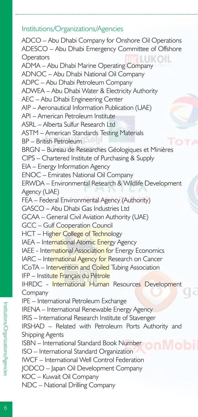 Acronyms gas and oil industry | PDF