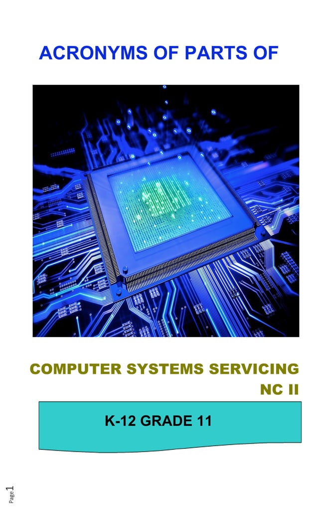 acronyms of parts of computer system servicing | PDF | Operating Systems | Computer Software and ...