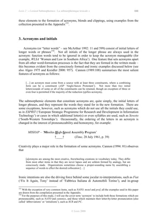 Acronyms & word fomation pdf | PDF