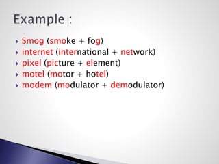 Acronymy and blending megi and mahmud | PPT