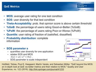 On QoE Metrics and QoE Fairness for Network & Traffic Management | PPT