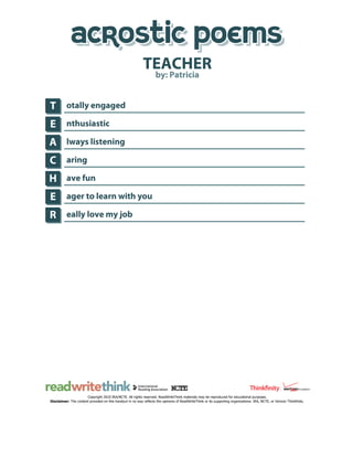 Acrostic | PDF