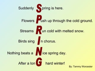 Icrostic Rainy Day Poems