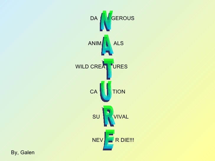 Acrostic Poems With A Twist!Web