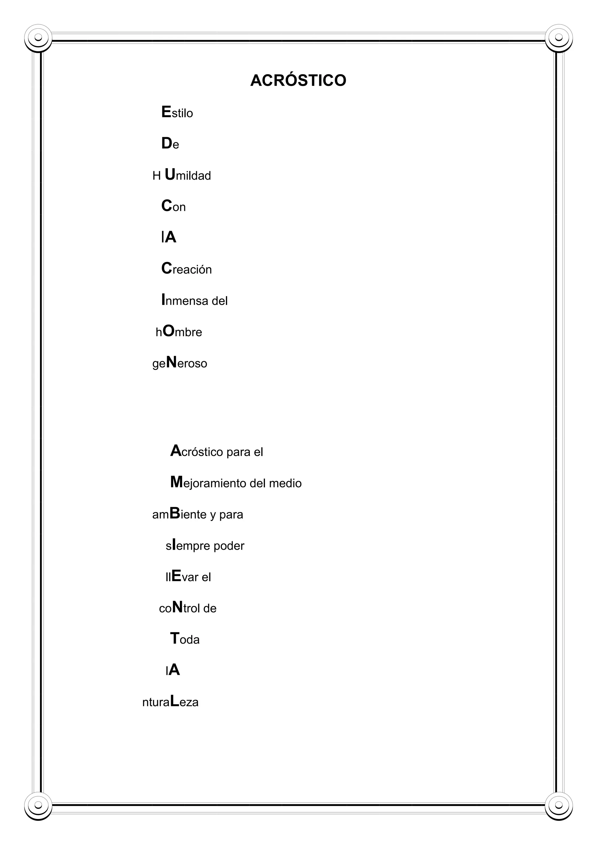Acrostico | DOCX