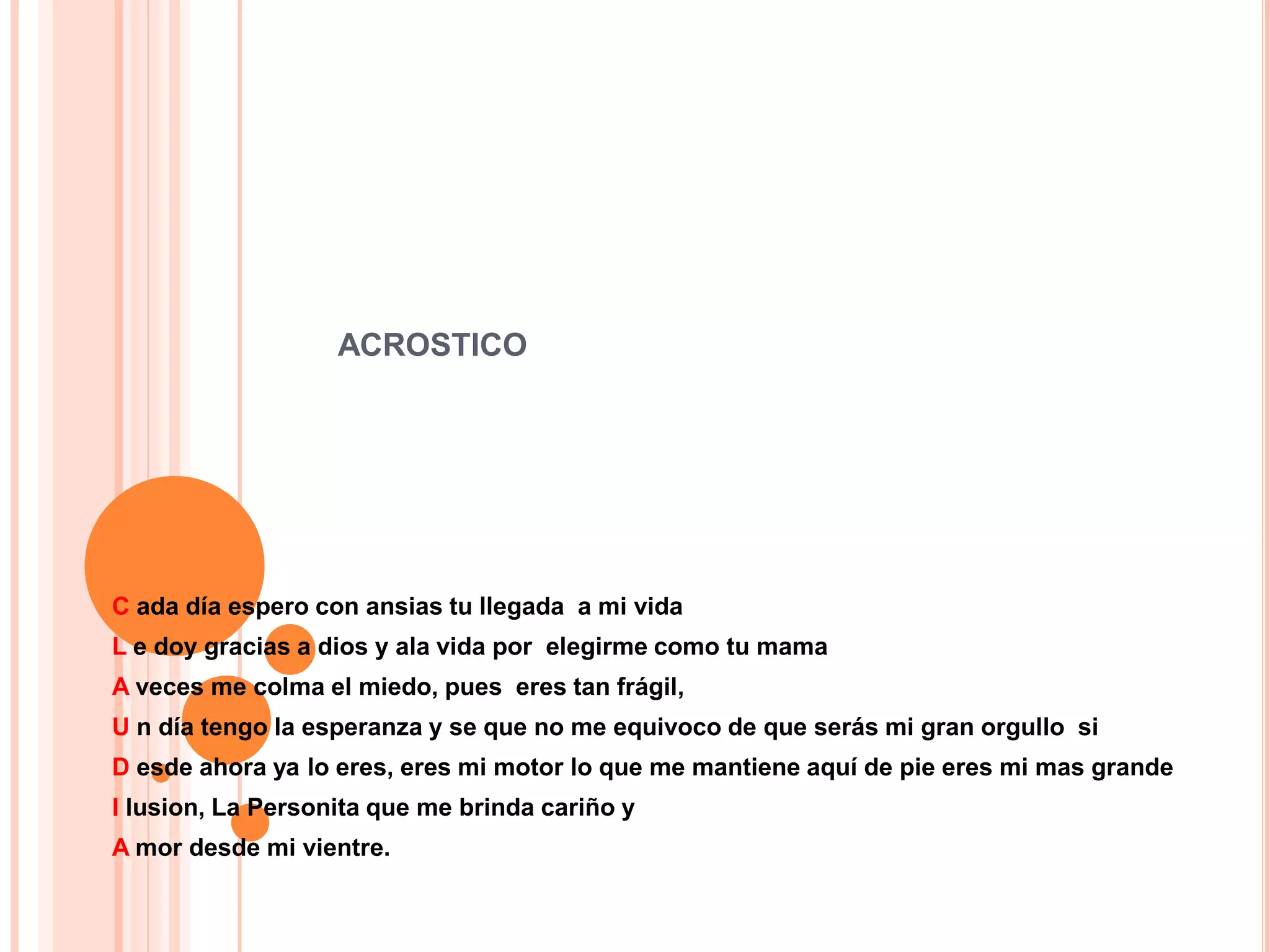 Acrostico de claudia itati | PPTX