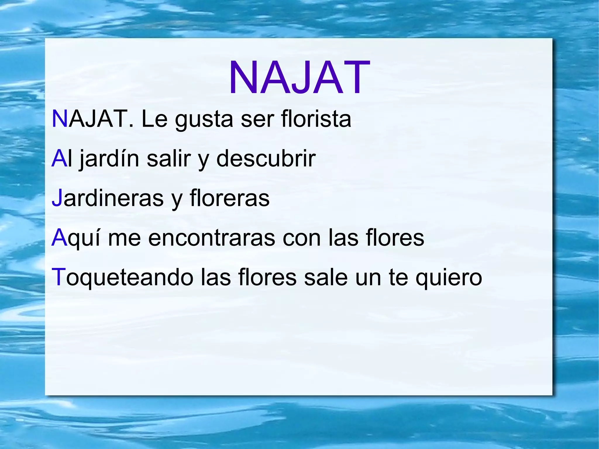 Acrosticos 6ºb nuestros nombres | PPT